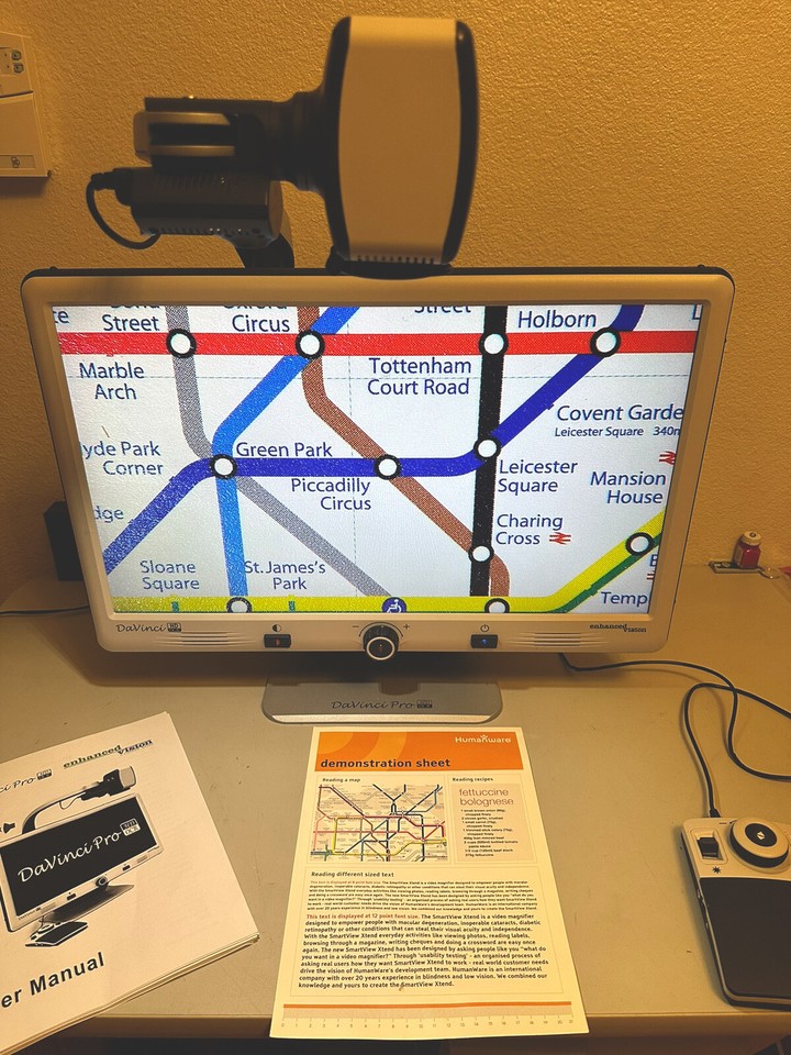 Enhanced Vision Davinci PRO HD 24" LCD Vision Magnifier Full Pg OCR +6 ...