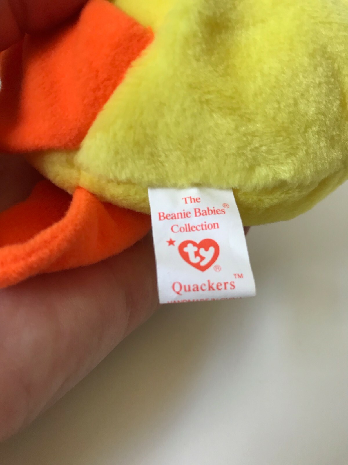 QUACKERS the Yellow Duck 1995 Ty Beanie Baby – PVC PELLETS, MWMT ...