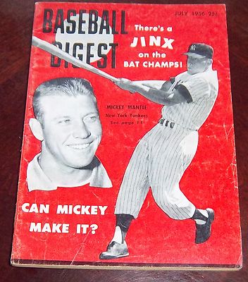 Baseball Digest July 1956 Mickey Mantle | eBay