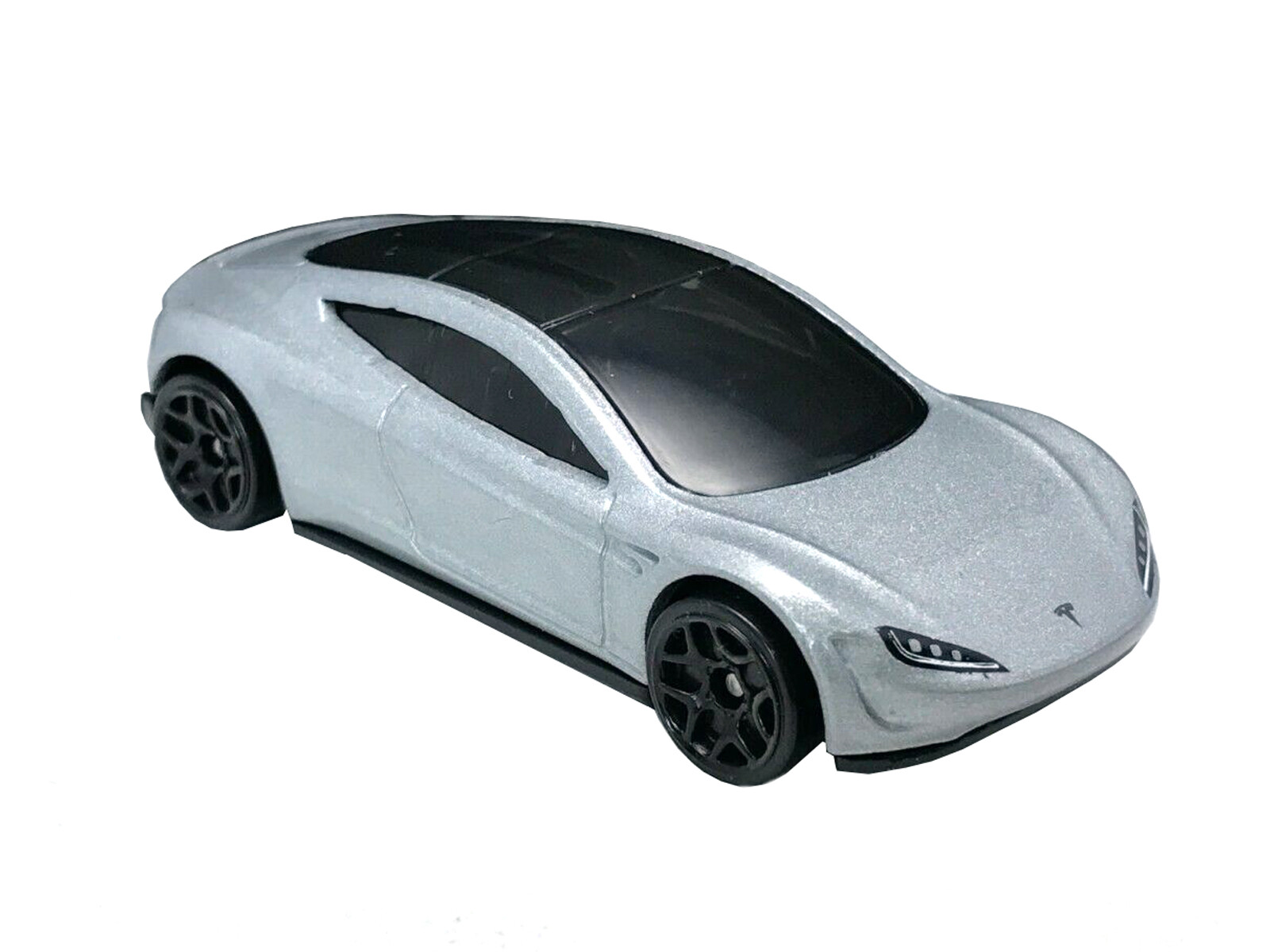 Hot Wheels Silver Tesla Roadster Kids Model Diecast Toy Car 1:64 HCV04 ...