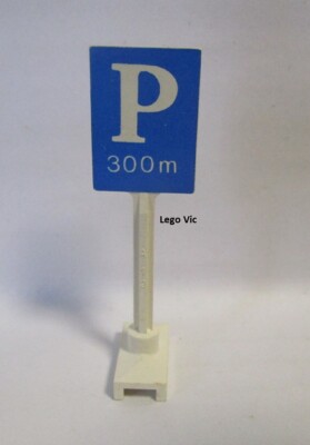 Lego 675p01 City Road Sign Panneau Signalisation Parking 6306 6315 MOC ...