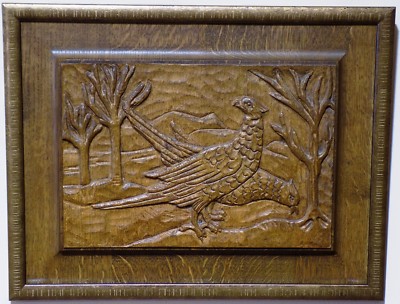 Pheasant Hand Carved Wood Plaque For Wall Great Gift Hunters Cabin ...