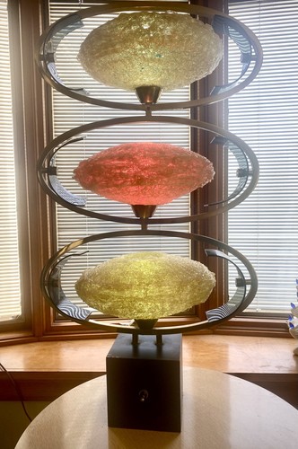 60’s MCM Large Spaghetti 35" Table Lamp/Saucer/Atomic/COSMOS by ...