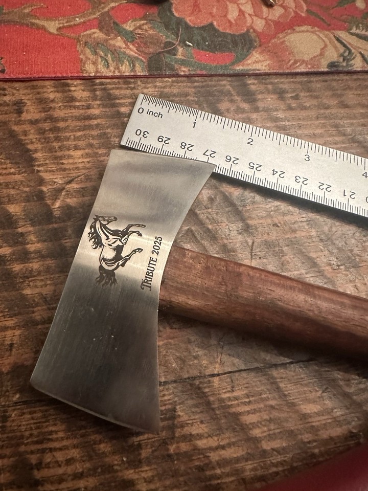 Custom Double Bit Mini Axe Hatchet Tribute Blue Grass Belknap ...