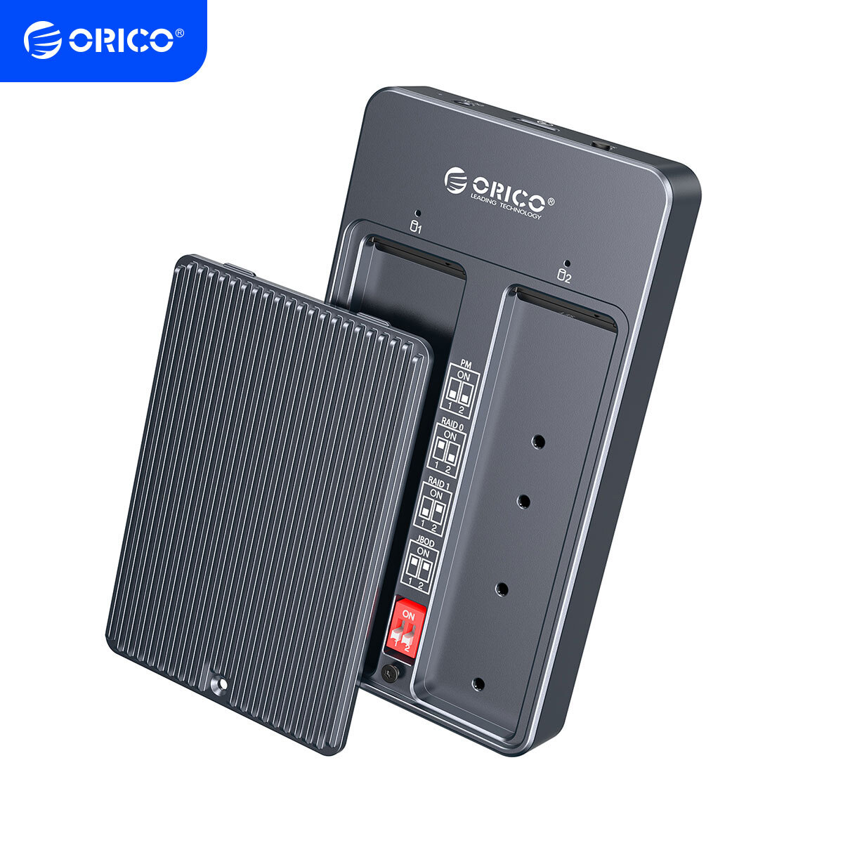 ORICO Dual Bay SATA SSD Enclosure RAID Gen2 Type C 10Gbps