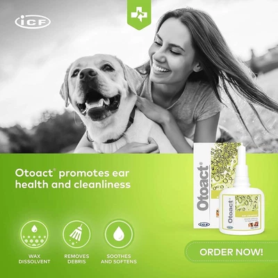 ICF | Otoact Cat And Dog Ear Cleaner Dog | Grelly UK