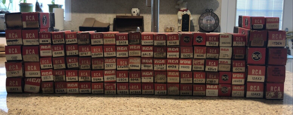 New NOS Boxed (100) RCA GE Lot Vacuum Tubes for Radio Receivers ...