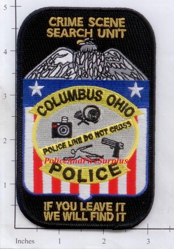 Ohio - Columbus Crime Scene Search Unit OH Police Dept Patch | eBay