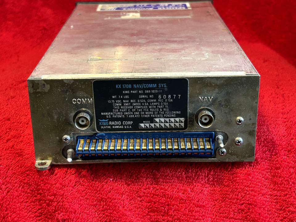 KING KX 170B NAV/COMM P/N 069-1020-00 WITH TRAY | eBay