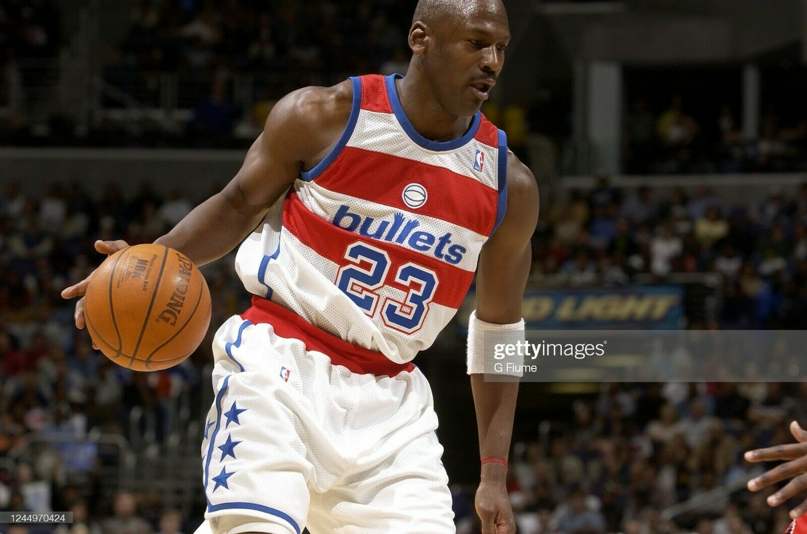 100% Authentic Michael Jordan Vintage Nike Bullets Jersey Size 44 L ...