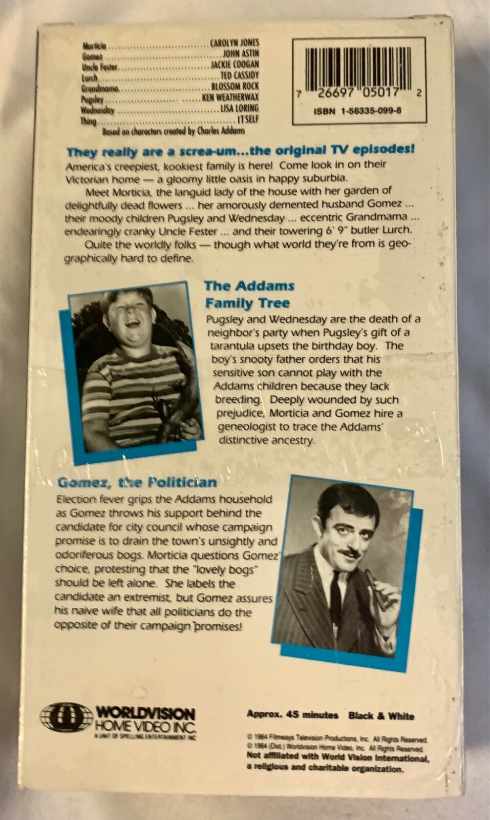 The Addams Family TV Show 1964 Volume 3 Worldvision Home Video VHS NEW ...