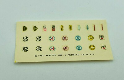 Hot Wheels Redline THE SPOILERS Waterslide ORIGINAL Decal Sheet | eBay