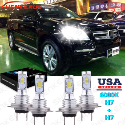 For Mercedes Benz GL350 GL450 GL550 Combo H7 H7 LED Headlight Kit High ...