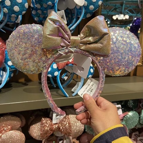 50th Anniversary Earidescent Iridescent Pink Ears Disney Headband NWT ...