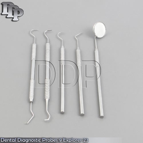 Dental Diagnostic Probes 9 Explorer 23 Hook Tip Periodontal Dentist ...