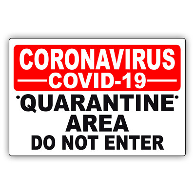 Do Not Enter! Quarantine Area Keep Distance Disease Safety Aluminum ...