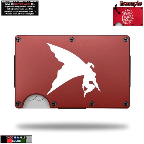 Batman Silhouette DC Laser Engraved Wallet - Thin Money Clip Wallet | eBay