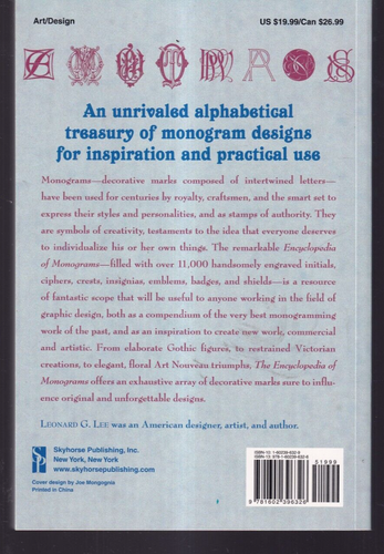 Encyclopedia of Monograms : Over 11,000 Motifs for Designers, Artists ...