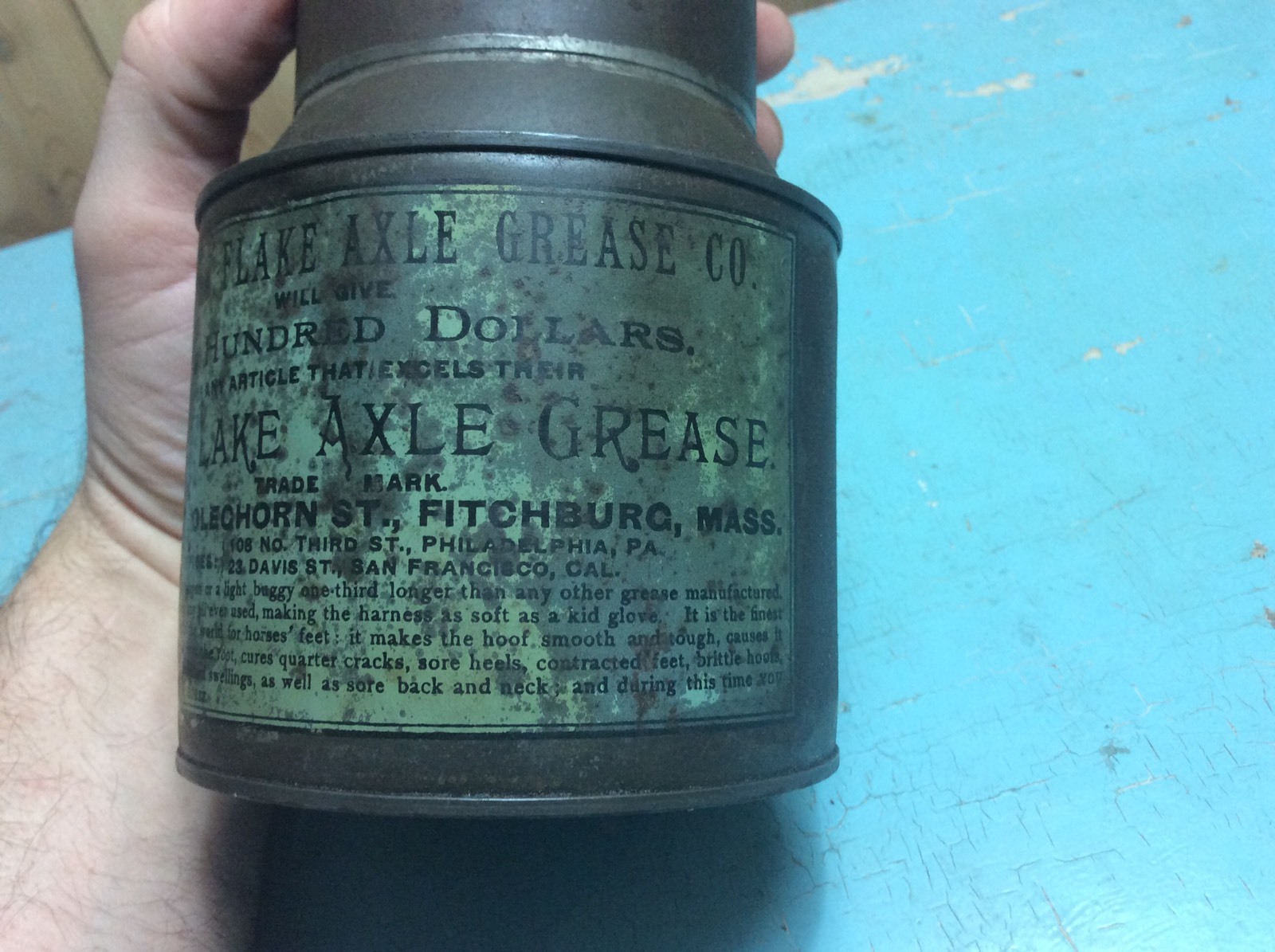 Snow Flake Axel Grease Tin Great Primitive Advertising Rare Antique | eBay