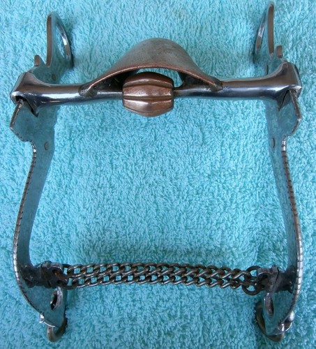 Engraved Sterling Silver 7 Cheek Horse Show Bit Copper Covered Port Lip ...