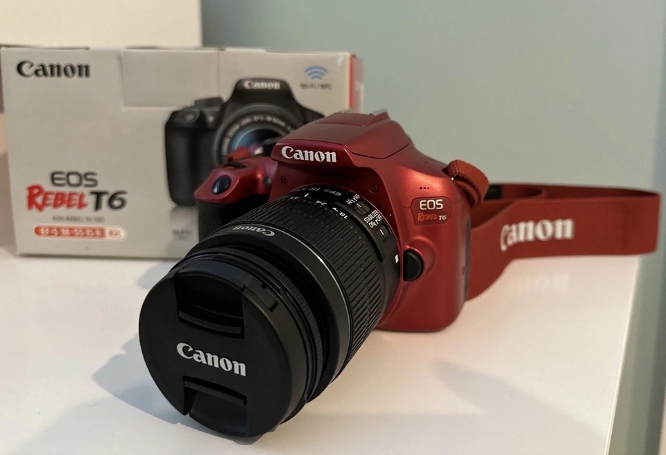 Canon EOS Rebel T6 (W) Digital SLR Camera W/ Accessories, WiFi, & Boxes ...