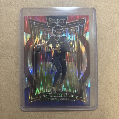 2024 SELECT--JAYDEN DANIELS--RED WHITE & BLUE SHOCK PRIZM--CONCOURSE RC ...
