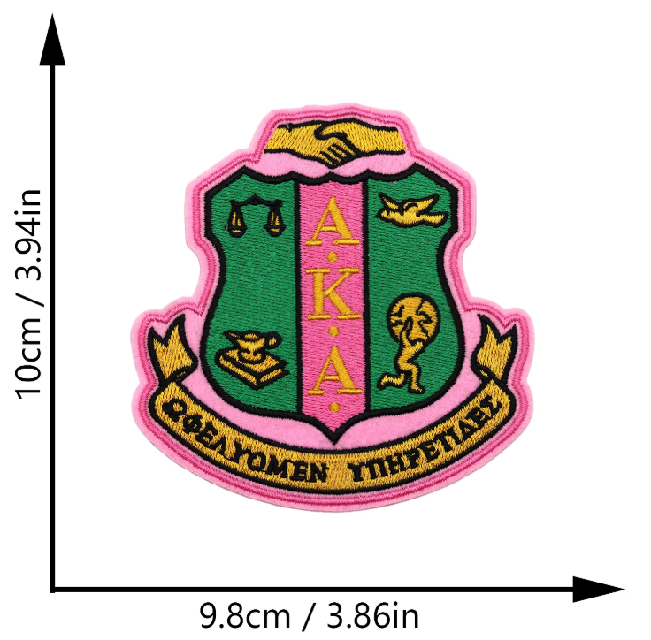 Alpha Kappa Alpha AKA Sorority - SHIELD - Embroidered Iron-On Patch | eBay