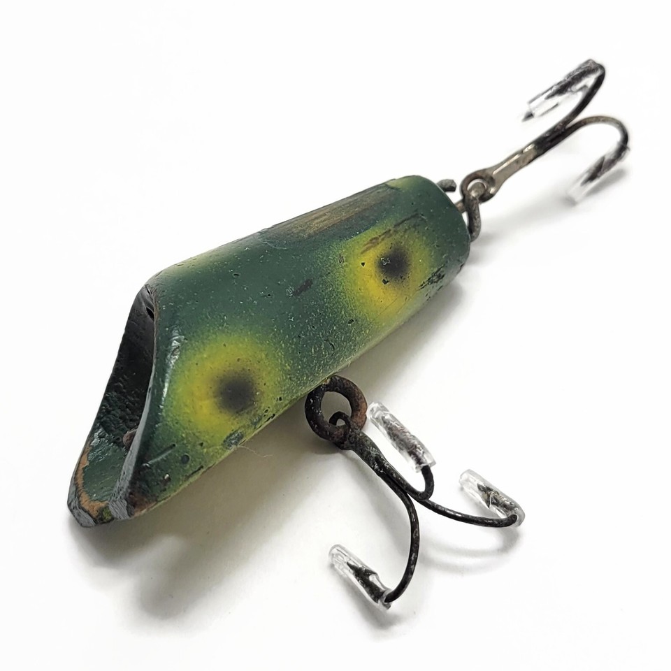 Vintage 1920s Wood Shakespeare Jim Dandy Wobbler Fishing Lure - Green ...