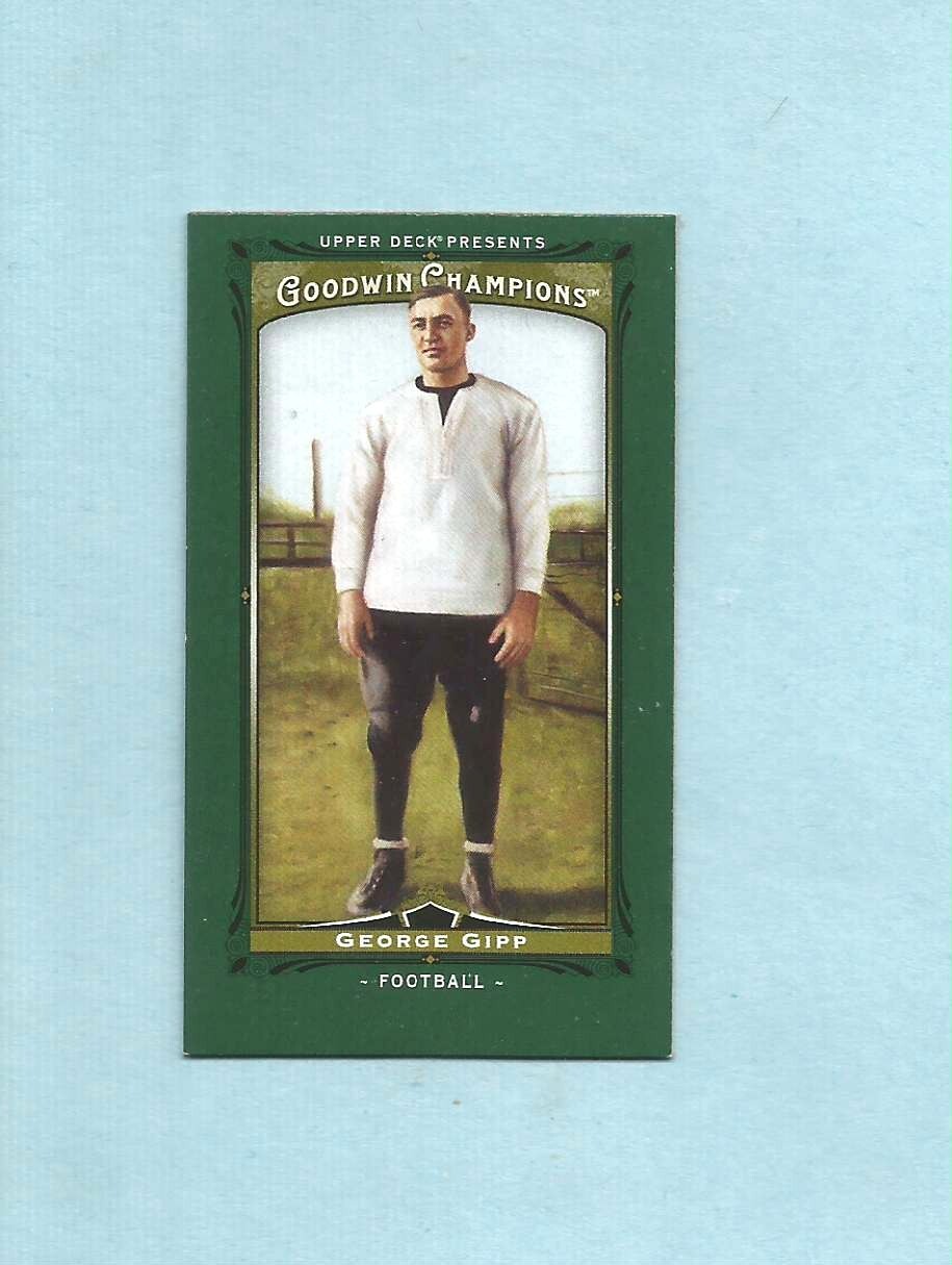 2013 Goodwin Champions GREEN MINI George Gipp #65 The Gipper PACK FRESH ...