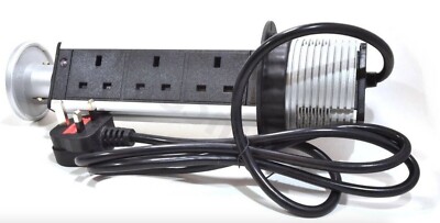 2 & 3 Way UK Sockets Table Pop Up PDU Desktop Multifunction 2x USB 2W ...