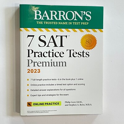 7 SAT Practice Tests 2023 + Online Practice (Barron's SAT Prep ...