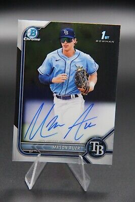 MASON AUER 2022 BOWMAN CHROME 1st AUTO #CPA-MA Tampa Bay RAYS RC (d) | eBay