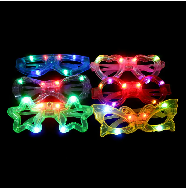 LED Light Up Glasses for Kids/ Adult LED Party Toys Assorted colors 12 ...