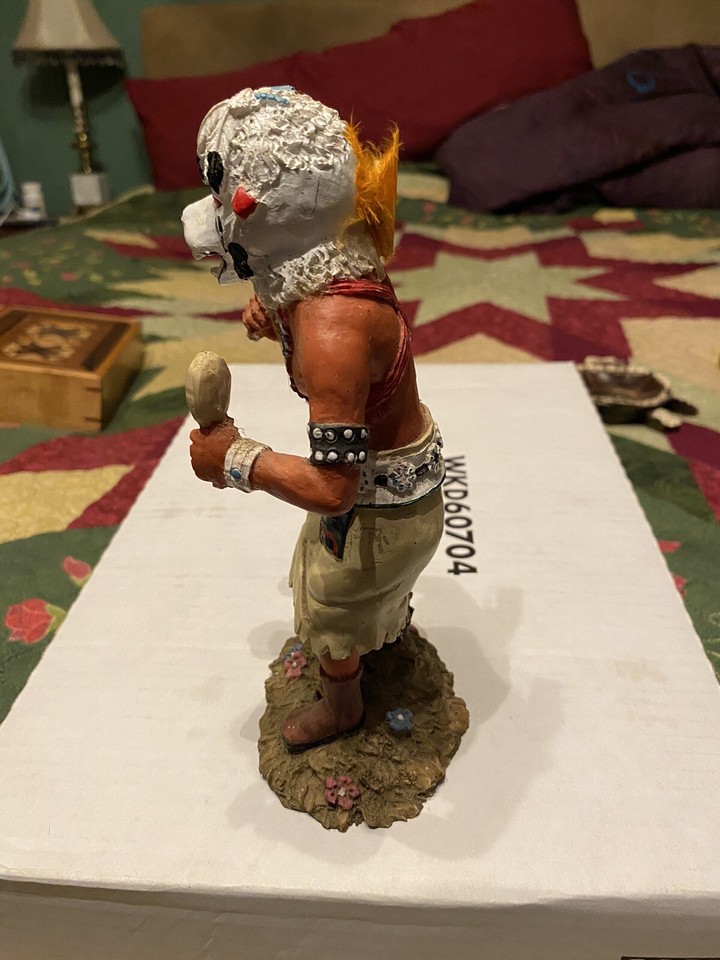 Vtg kachina warrior 7” High Colorful Resin Material. N | eBay