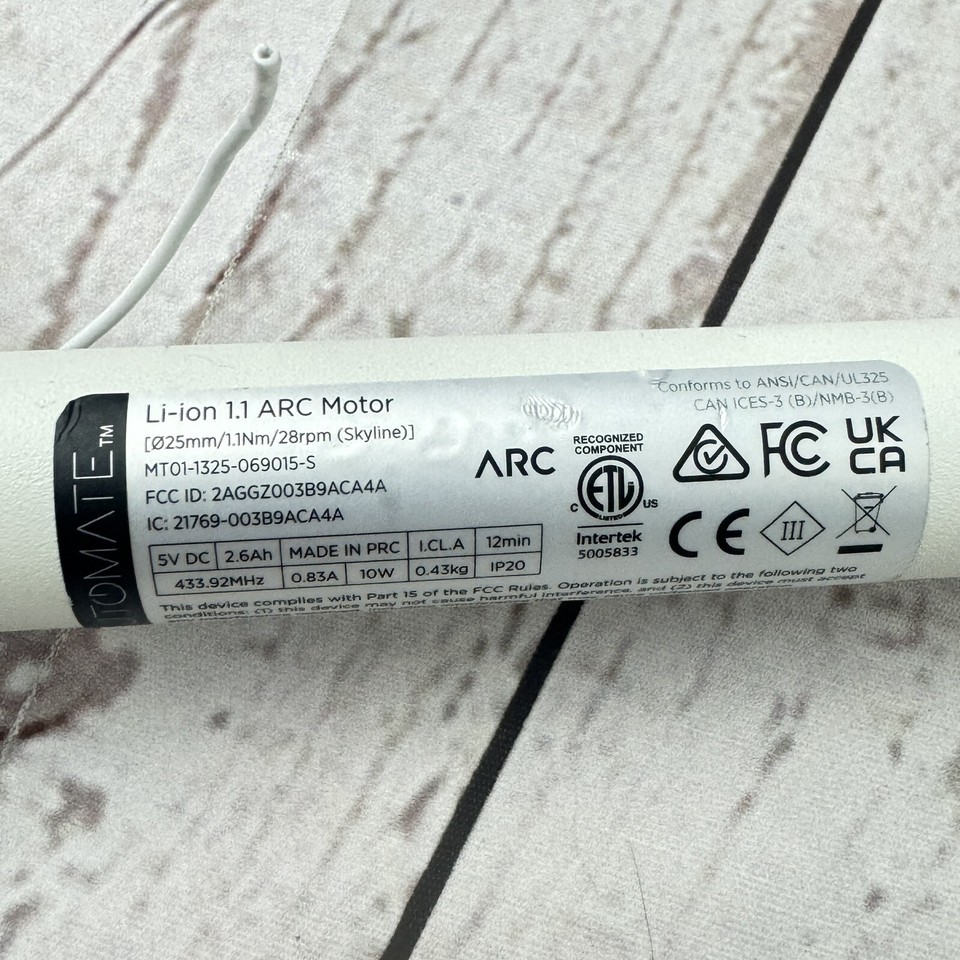RollEase Automate 5V Li-ion Zero EQ 1.1 25mm Motor MT01-1325-069015 | eBay