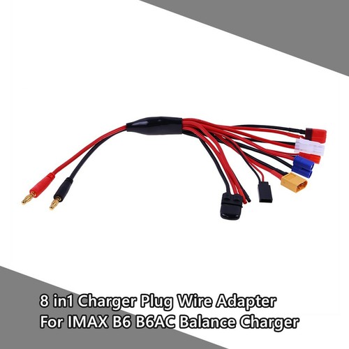 2Pcs 8in1 Charger Plug Wire Adapter Cable Part For IMAX B6 B6AC Balance ...