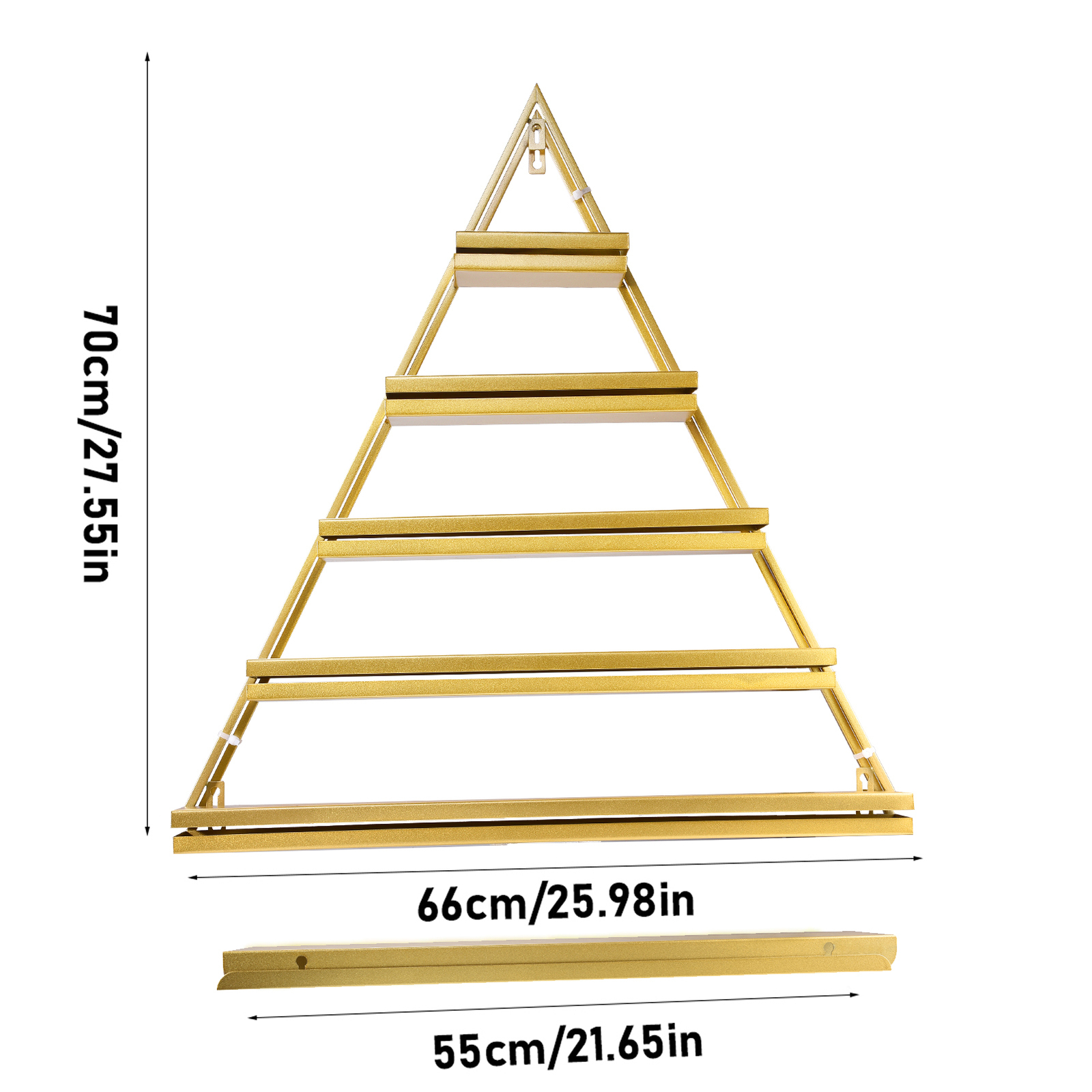 5PCS/Set Wall-Mounted 5-Tier Triangular Metal Cosmetic Display Storage ...