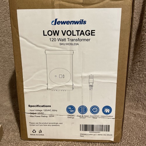 Landscape Transformer Input Voltage 120VAC, 60Hz Output 12VAC, Max ...
