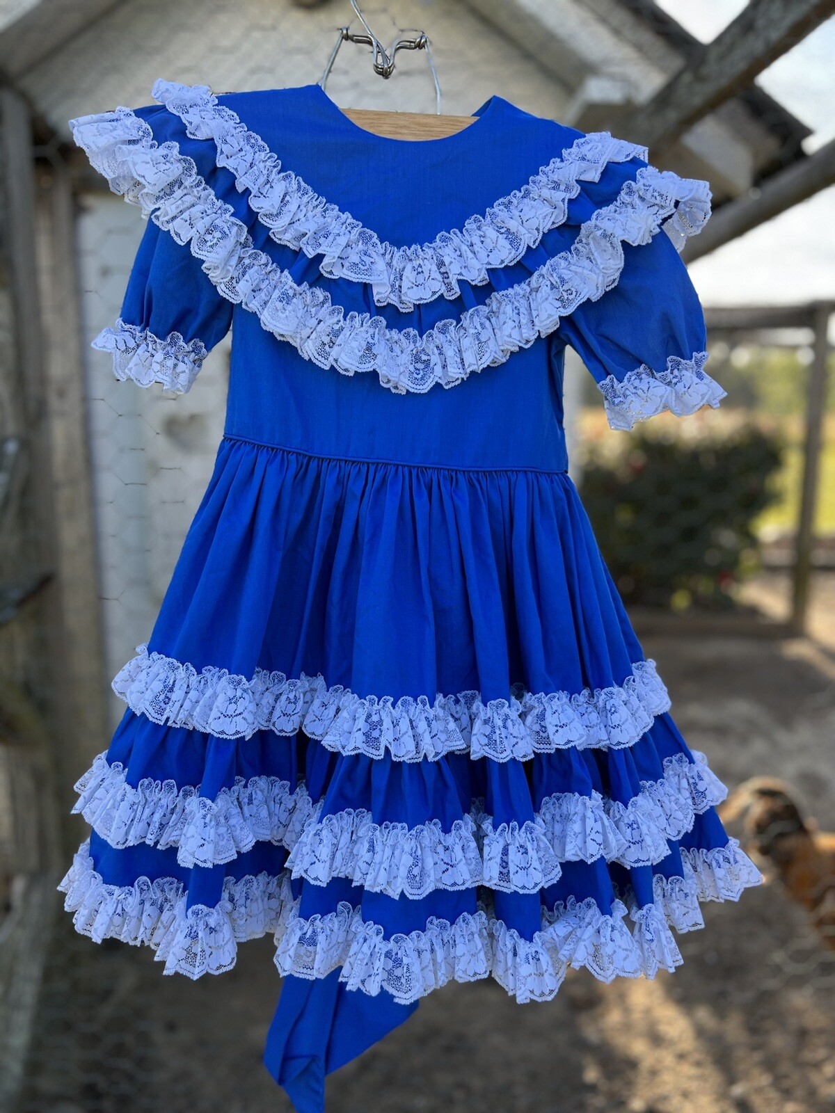 Vintage Kathleen Scott Pageant Dress Ruffle & Lace 6r - Gem