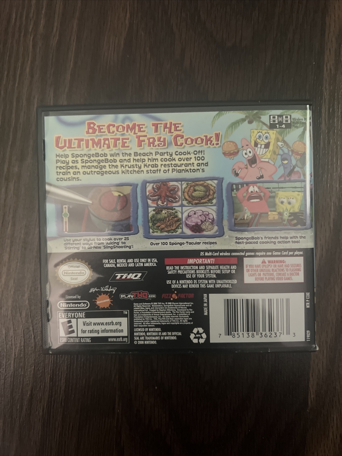 SpongeBob vs. The Big One: Beach Party Cook-Off (Nintendo DS, 2009 ...