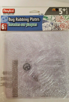 Roylco Bug Rubbing Plates - 7" X 7" - 6 / Pack - Clear - Plastic (5843 ...