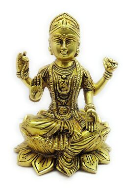 Bala Lalita Tripura Sundari Idol on Lotus Flower in Brass Statue India ...
