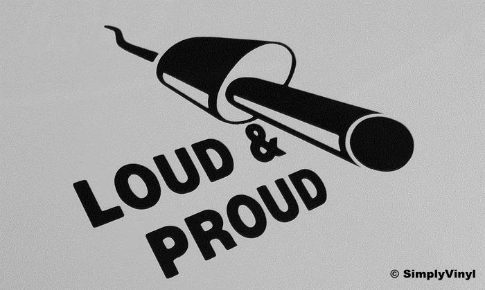 LOUD AND PROUD FUNNY CAR STICKERS EXHAUST BACKBOX EVO DECALS BUMPER ...