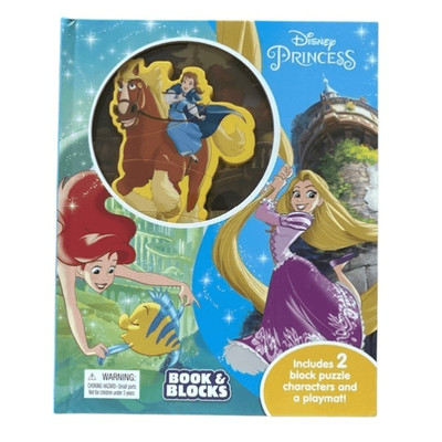 Disney Princess Book & Blocks With 2 Block Puzzle Characters | eBay