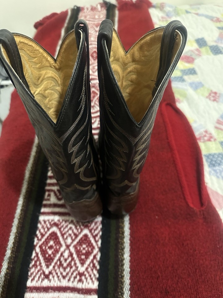 Tony Lama Men's Brown Leather Western Boots Size 10B | eBay