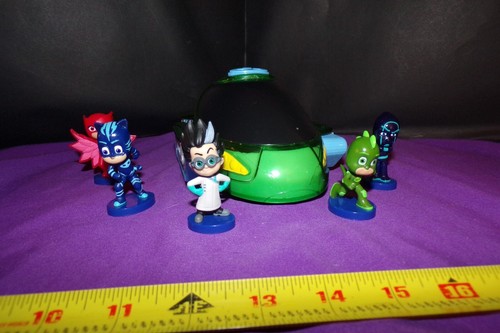 PJ MASKS SUBMARINE & LOT OF 5 ACTION FIGURES BATTERY OPERATED SUB COOL ...