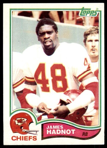 1982 TOPPS JAMES HADNOT ROOKIE . KANSAS CITY CHIEFS #116 | eBay
