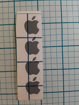 4 Gray Apple Logo Overlay Vinyl Decal - For iPhone Windows Laptops Mugs ...