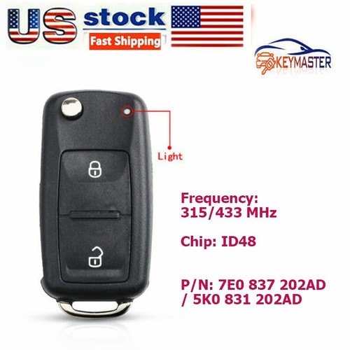 2011-2016 Volkswagen Amarok Transporter Smart Remote Key FOB 7E0 837 ...