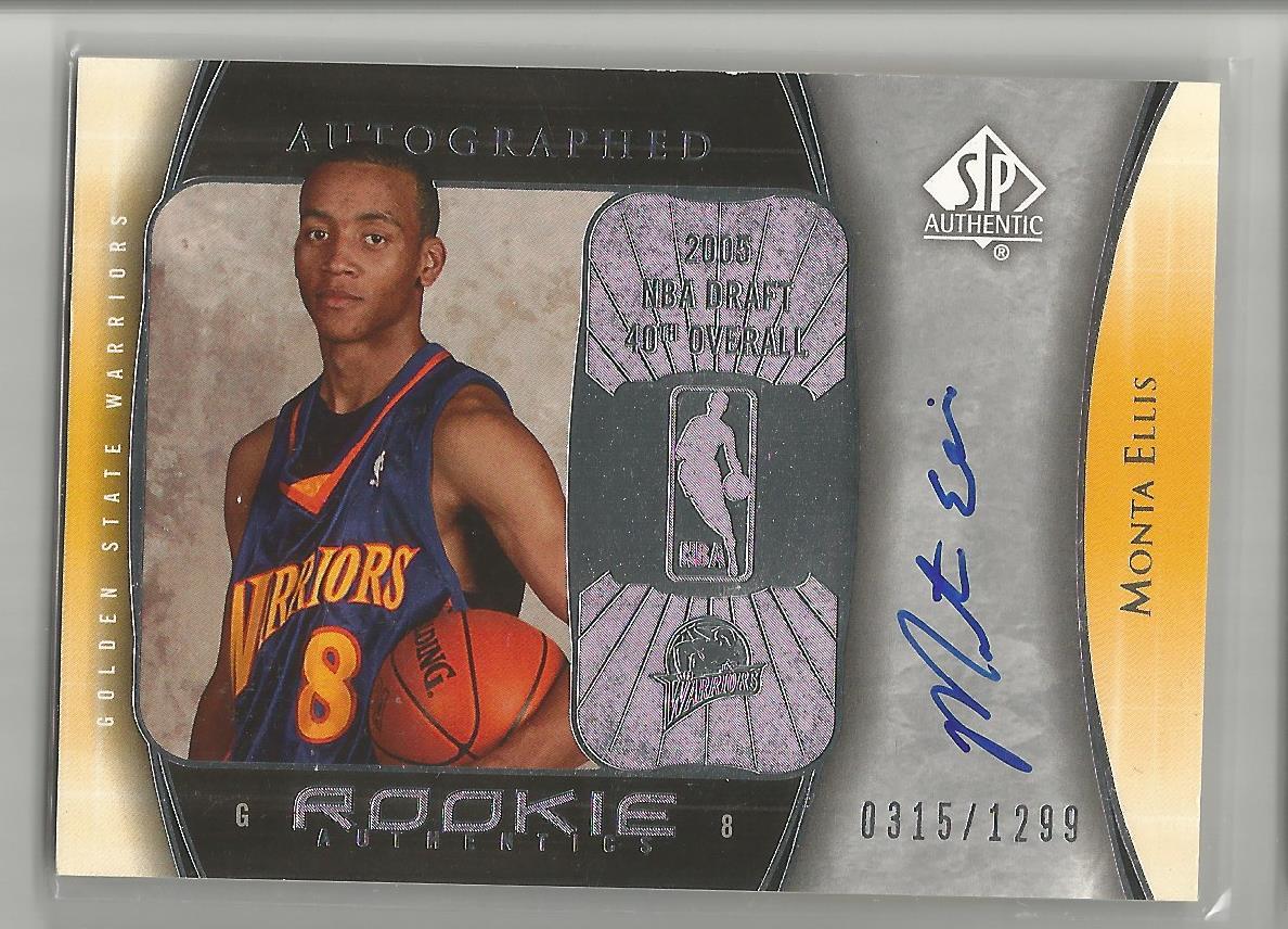 2005-06 SP Authentic Basketball Monta Ellis Auto Rookie Card # 102 (CSC ...